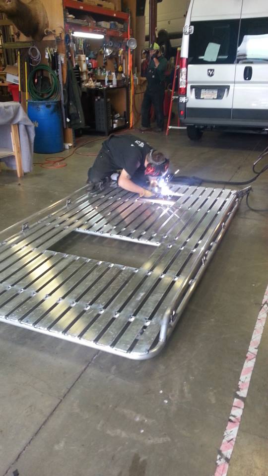Custom Built Aluminum Roof Rack | Van Specialties, Portland OR